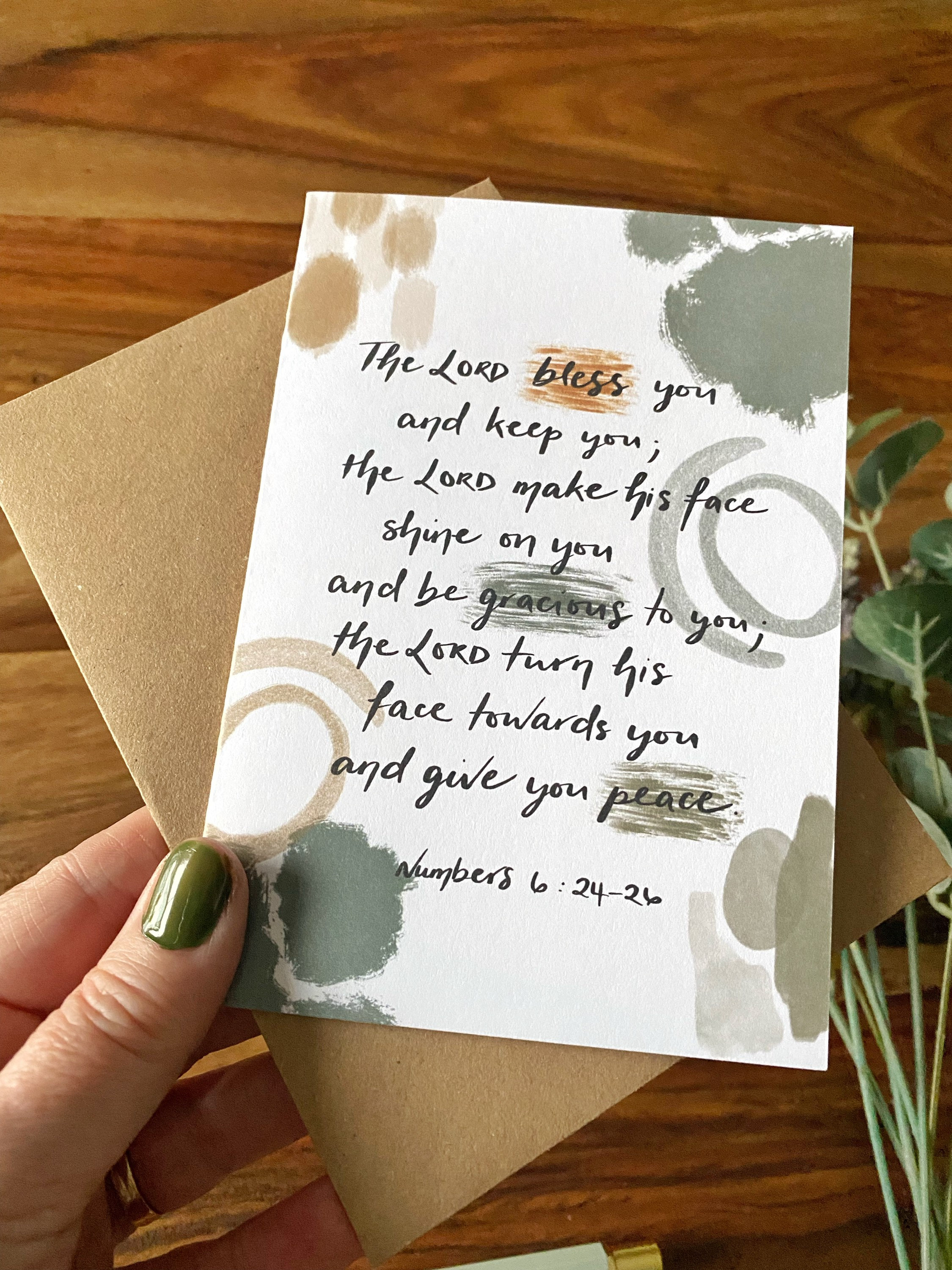 Bible Verse Card the Blessing Card Christian Greetings | Etsy