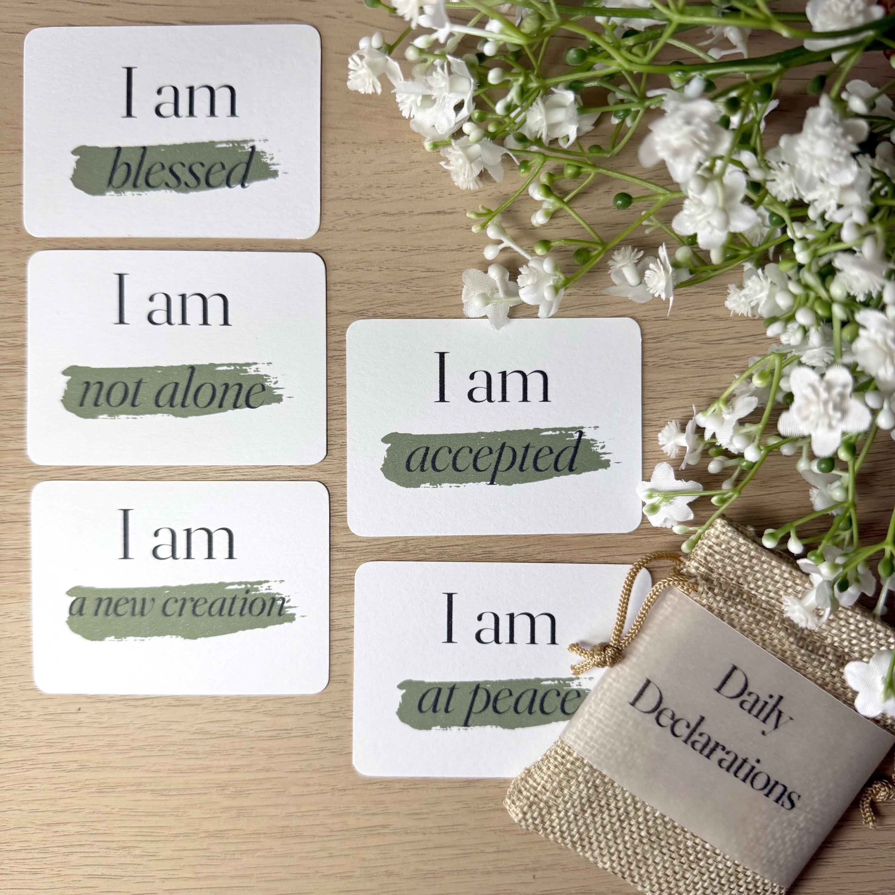 Bible Verse Affirmation Cards | Christian Daily Declarations ...