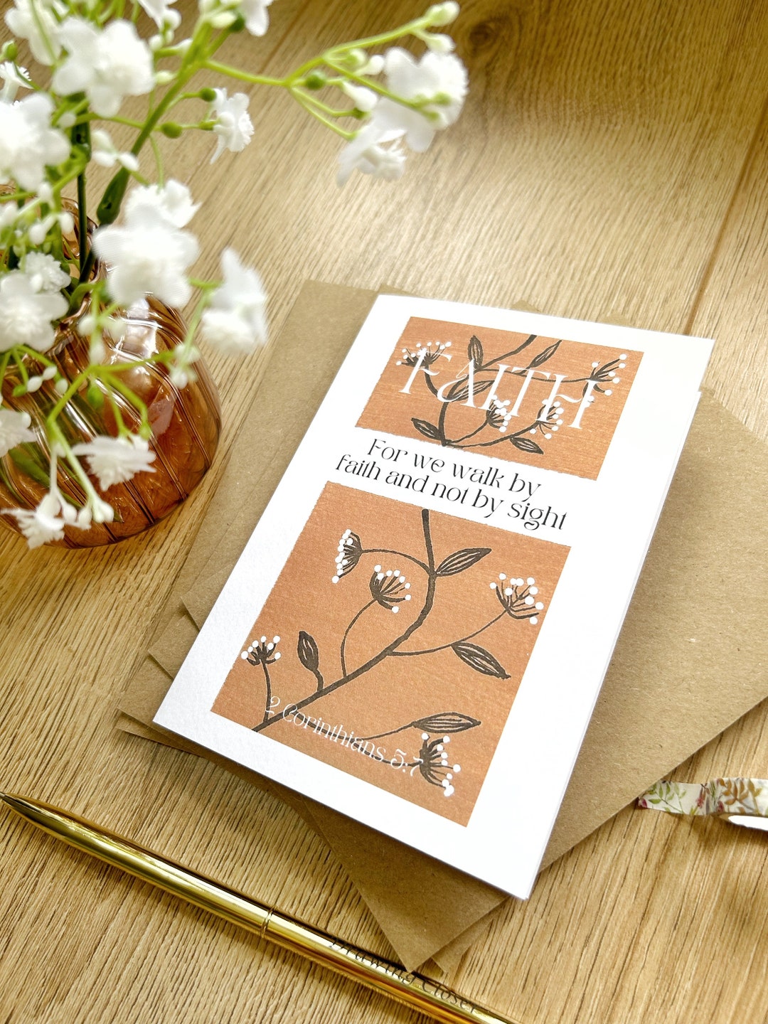 Faith Bible Verse Card: Christian Greetings, Encouragement Card - Etsy