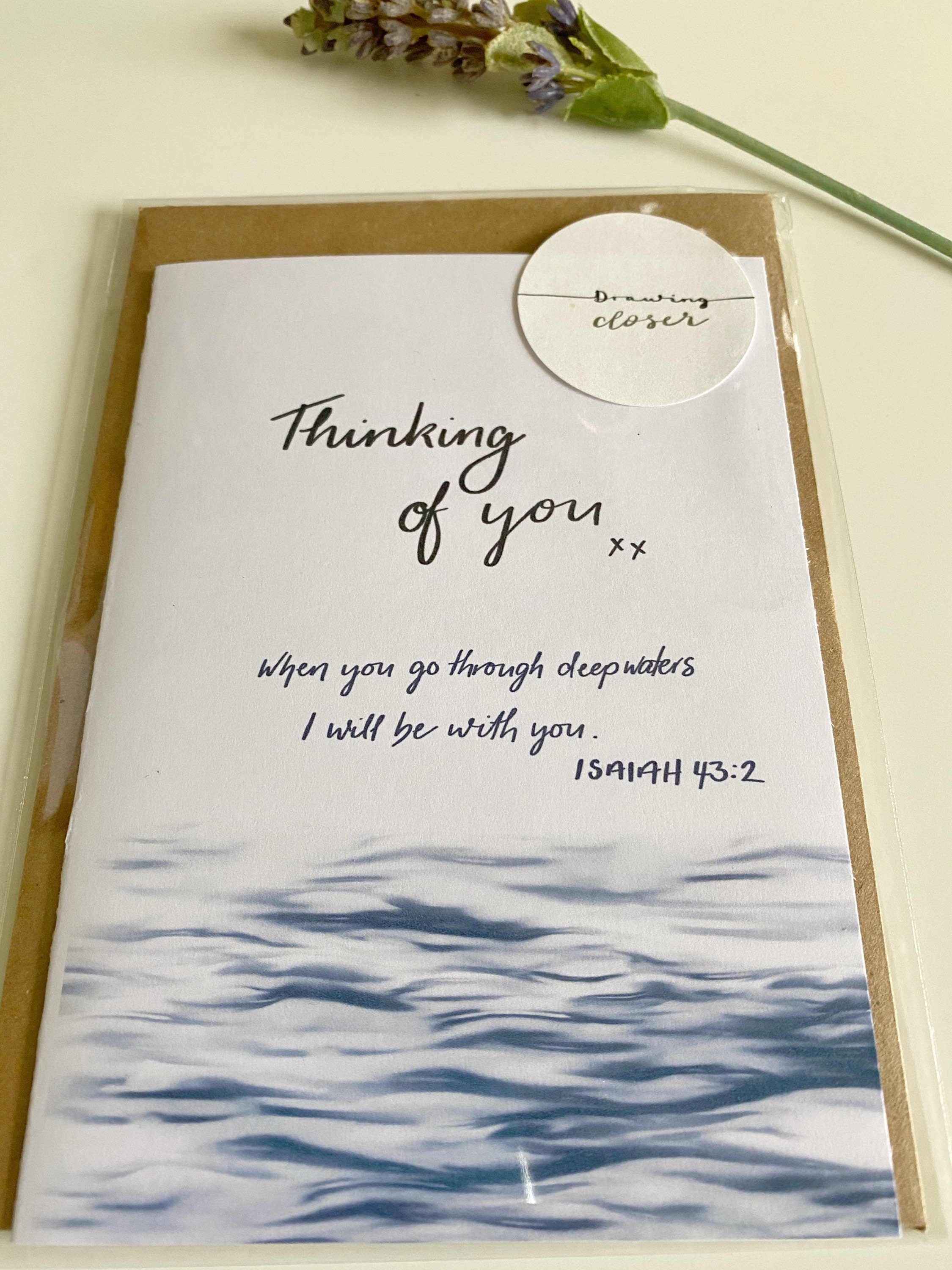 Thinking of You Christian Bible Verse Card Christian | Etsy UK