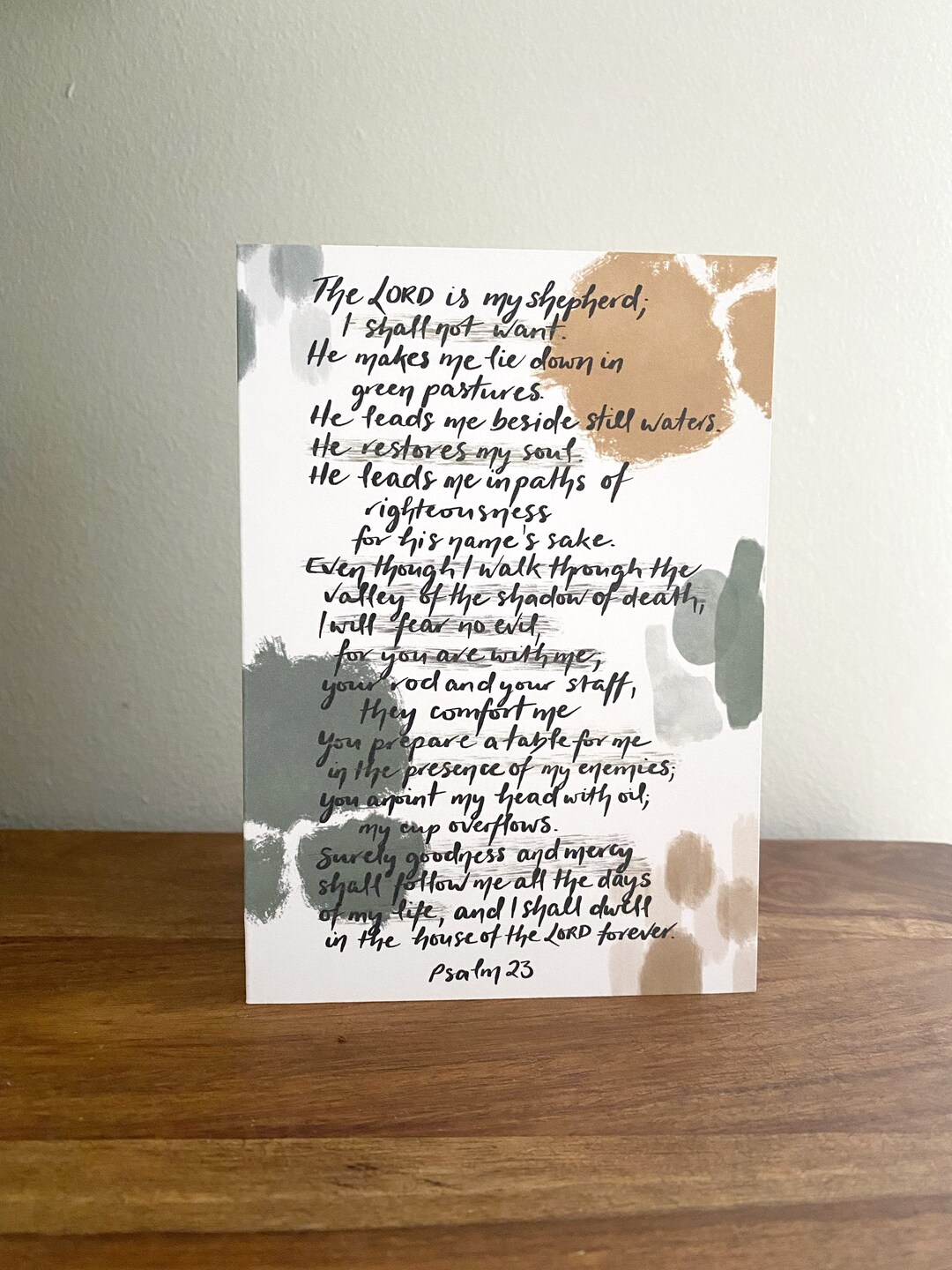 Psalm 23 Card: Christian Encouragement, Friendship, Sympathy, Abstract ...