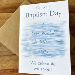 Adult Baptism Card | Adult Baptism | Christian Baptism | Baptism Card ...