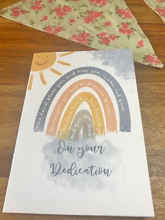 Dedication Card Christian Dedication Card the Blessing - Etsy UK