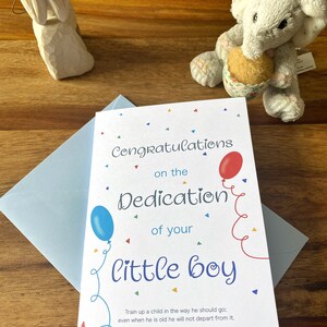 Dedication Card for Boy Boys Dedication Card Dedication Card Bible ...