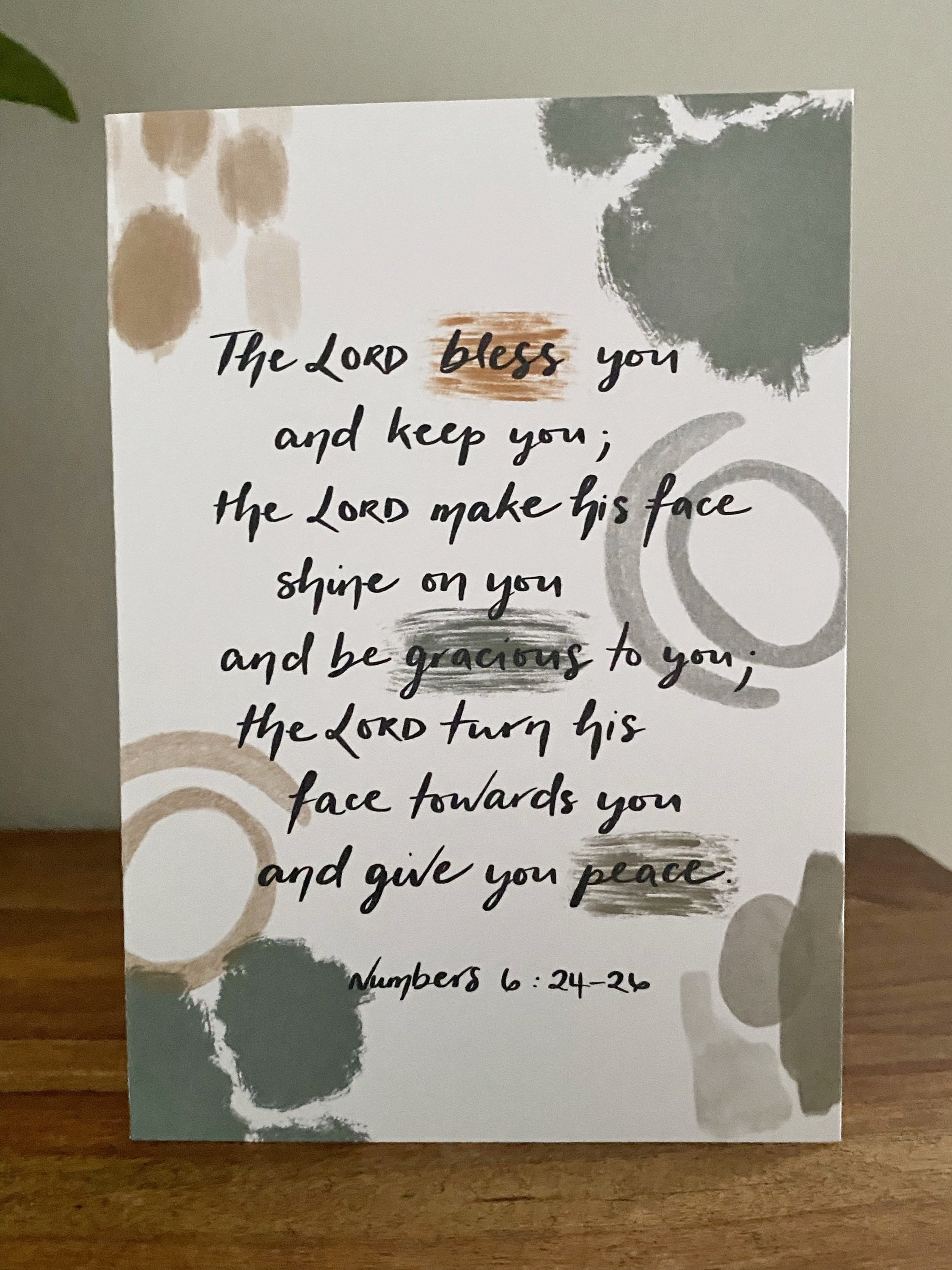 Bible Verse Card the Blessing Card Christian Greetings | Etsy