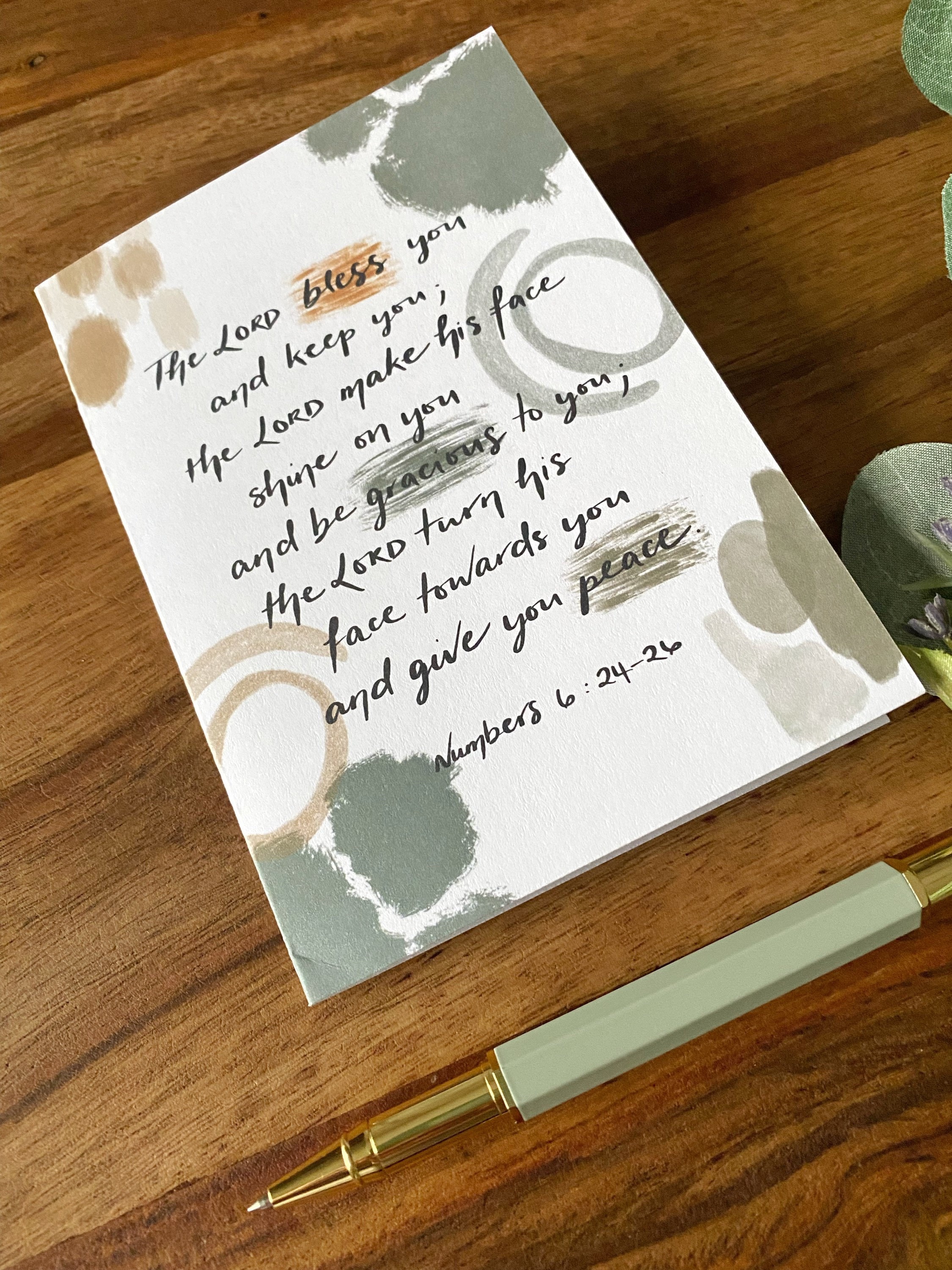 Bible Verse Card the Blessing Card Christian Greetings | Etsy