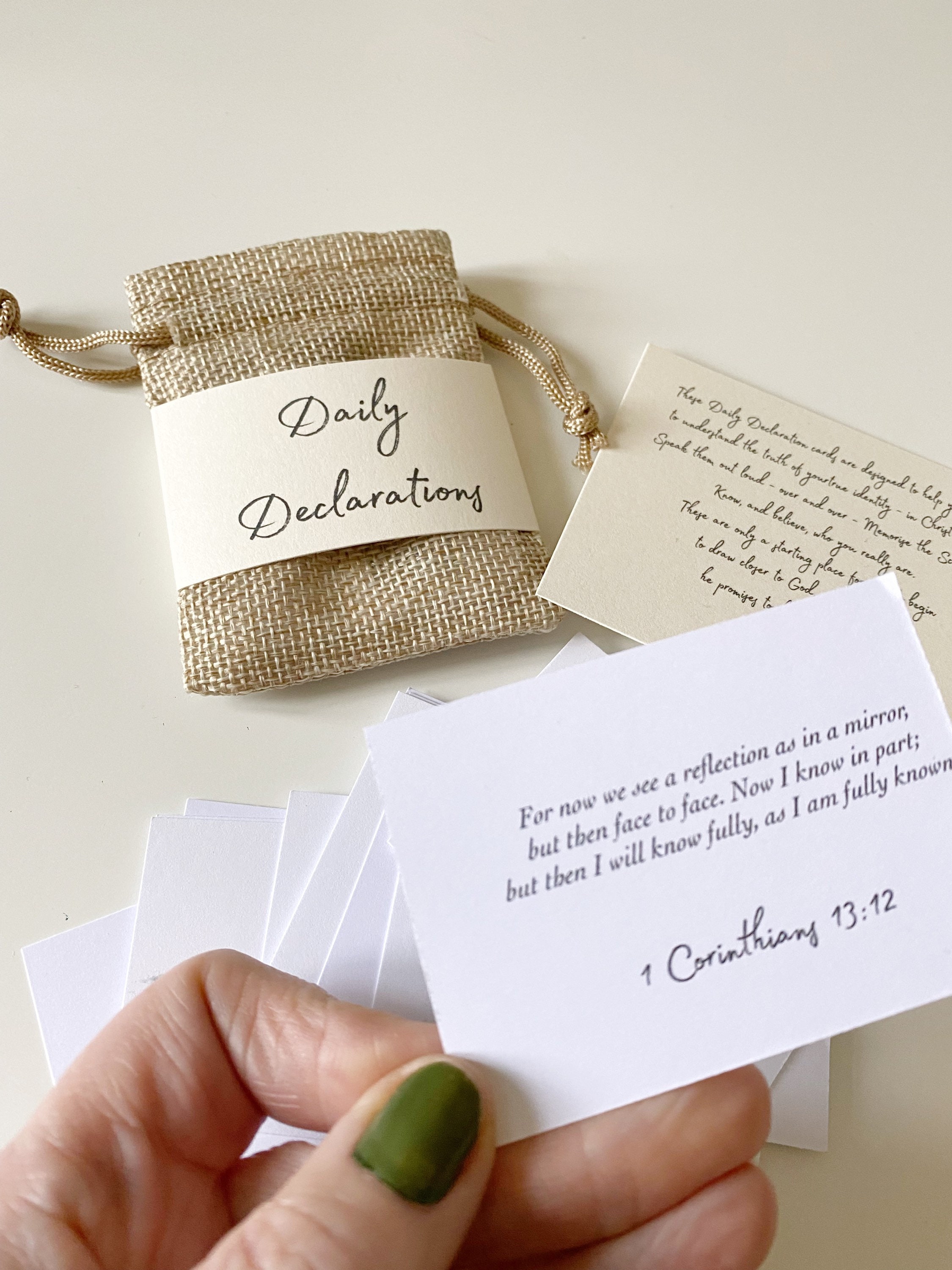 Daily Declarations Affirmation Cards Christian - Etsy UK