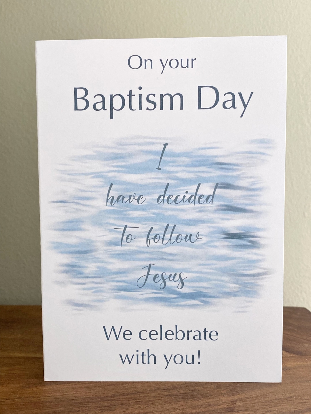 Adult Baptism Card for Christian Baptism - Etsy