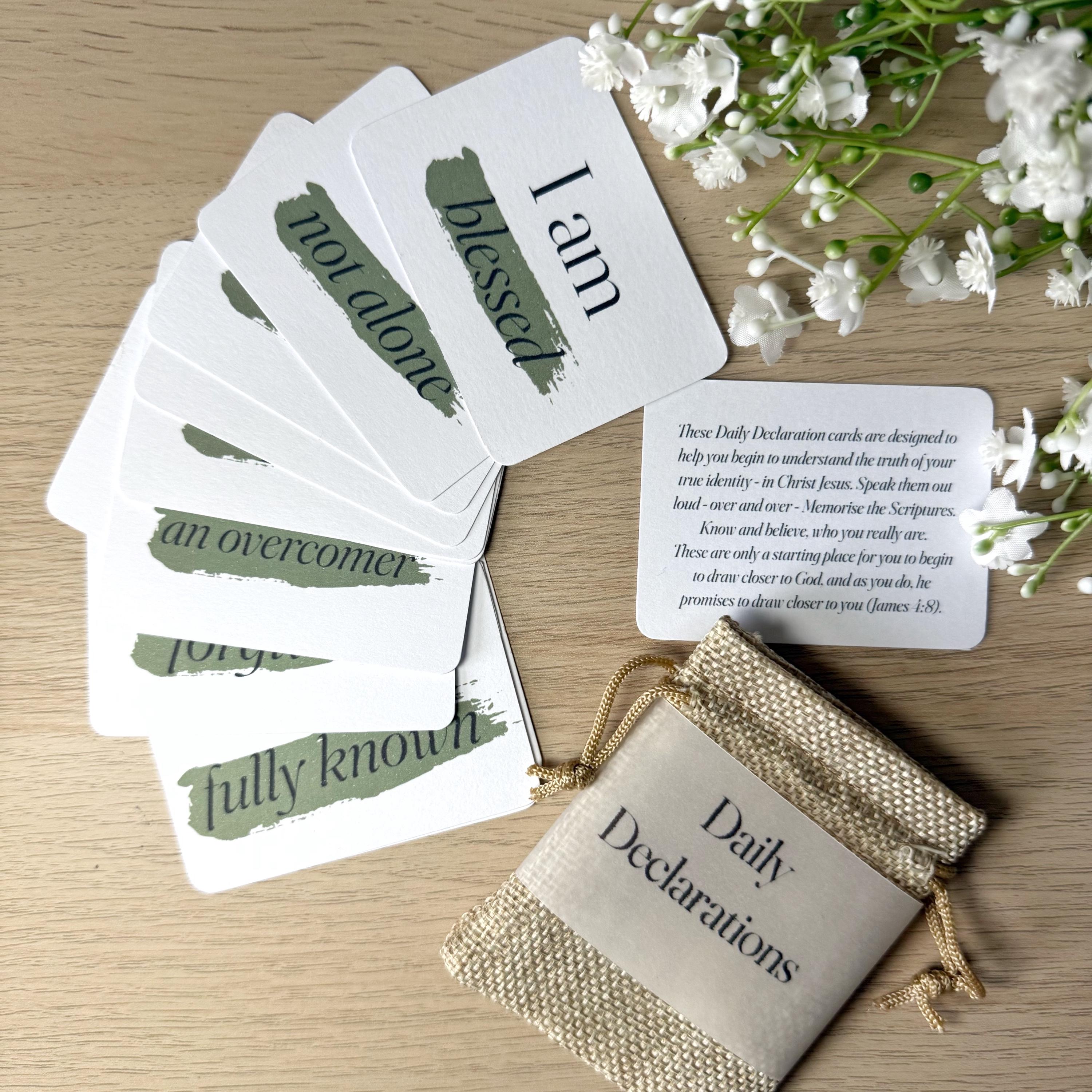 Bible Verse Affirmation Cards | Christian Daily Declarations ...