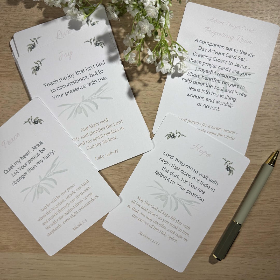Advent Prayer Cards | Christian Christmas Gift | “preparing Room ...