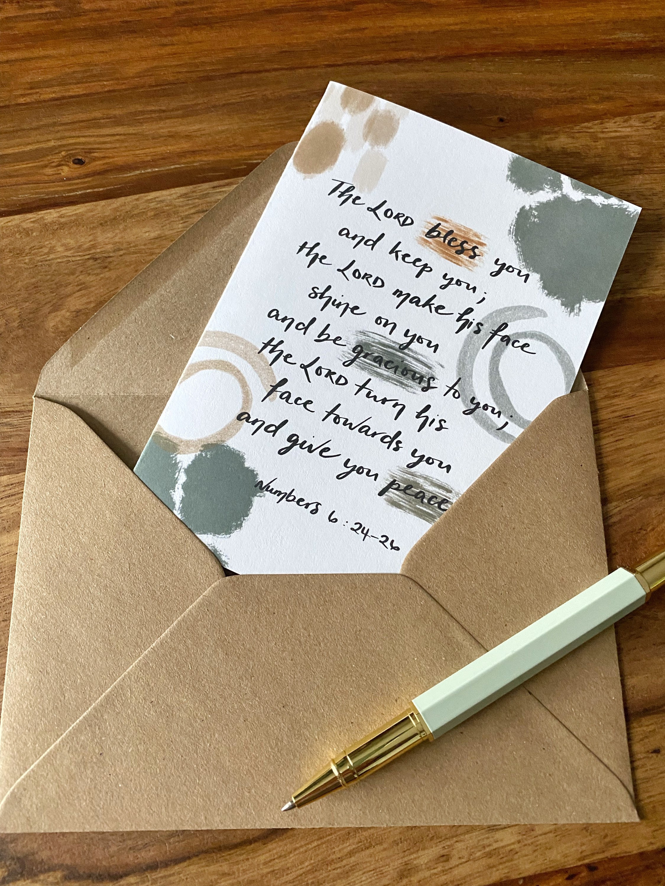 Bible Verse Card the Blessing Card Christian Greetings | Etsy