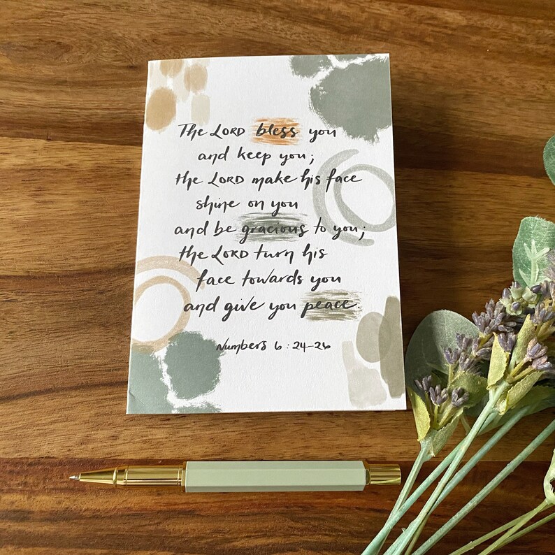 Bible Verse Card | the Blessing Card | Christian Greetings Card ...