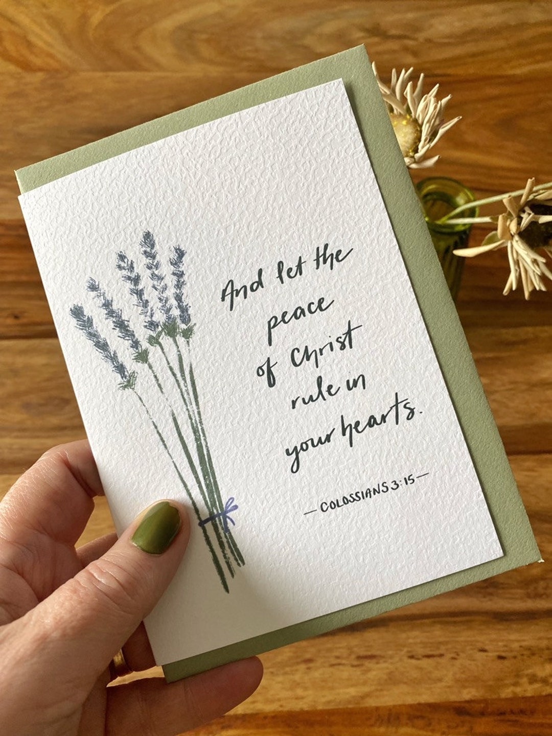 Bible Verse Encouragement Card | Peace of Christ Card | Christian ...