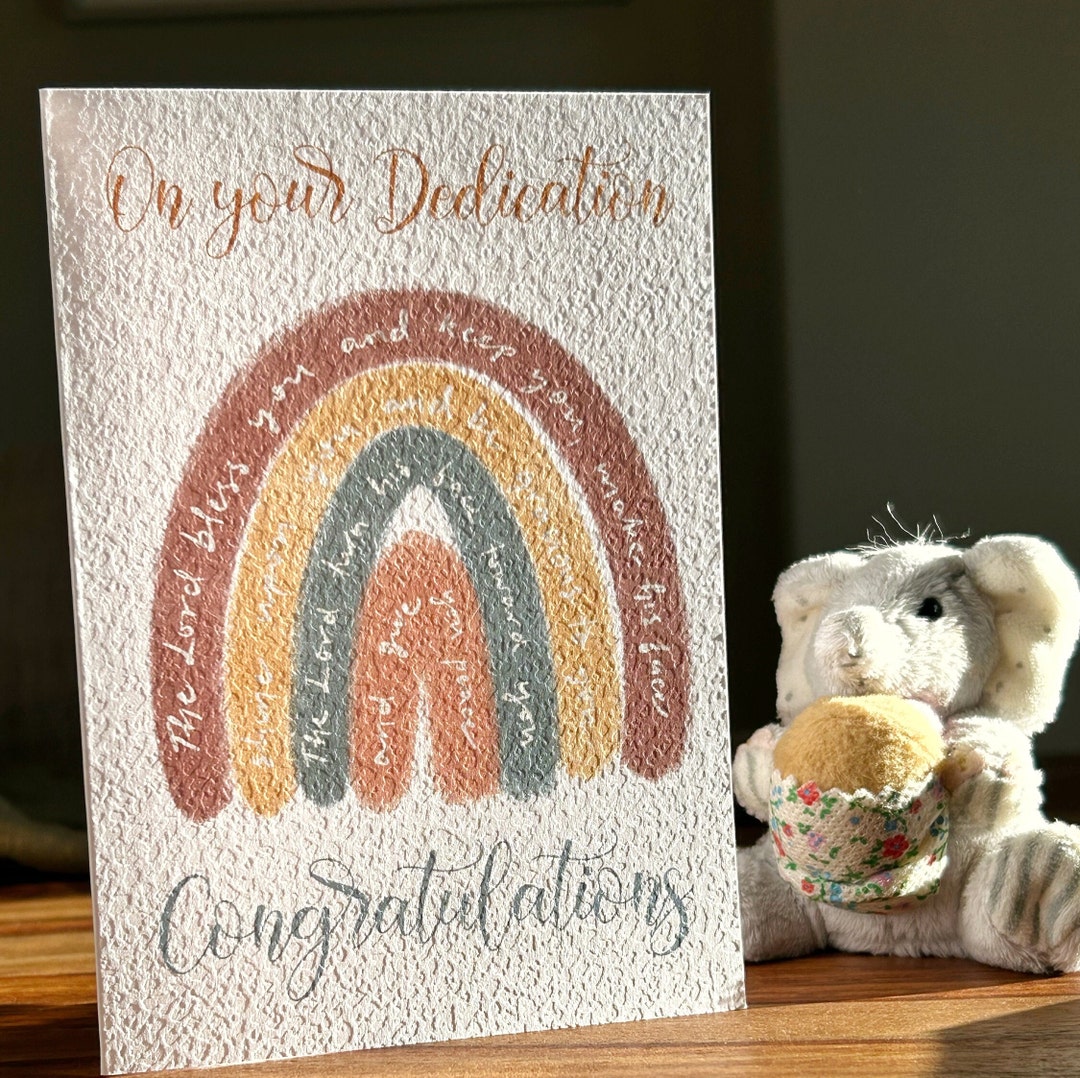 Dedication Card Christian Dedication Card the Blessing - Etsy UK