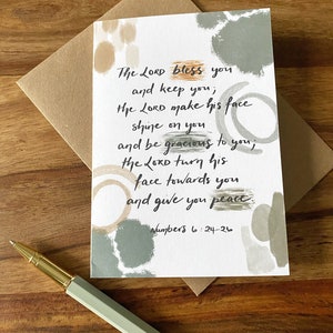 Bible Verse Card | the Blessing Card | Christian Greetings Card ...