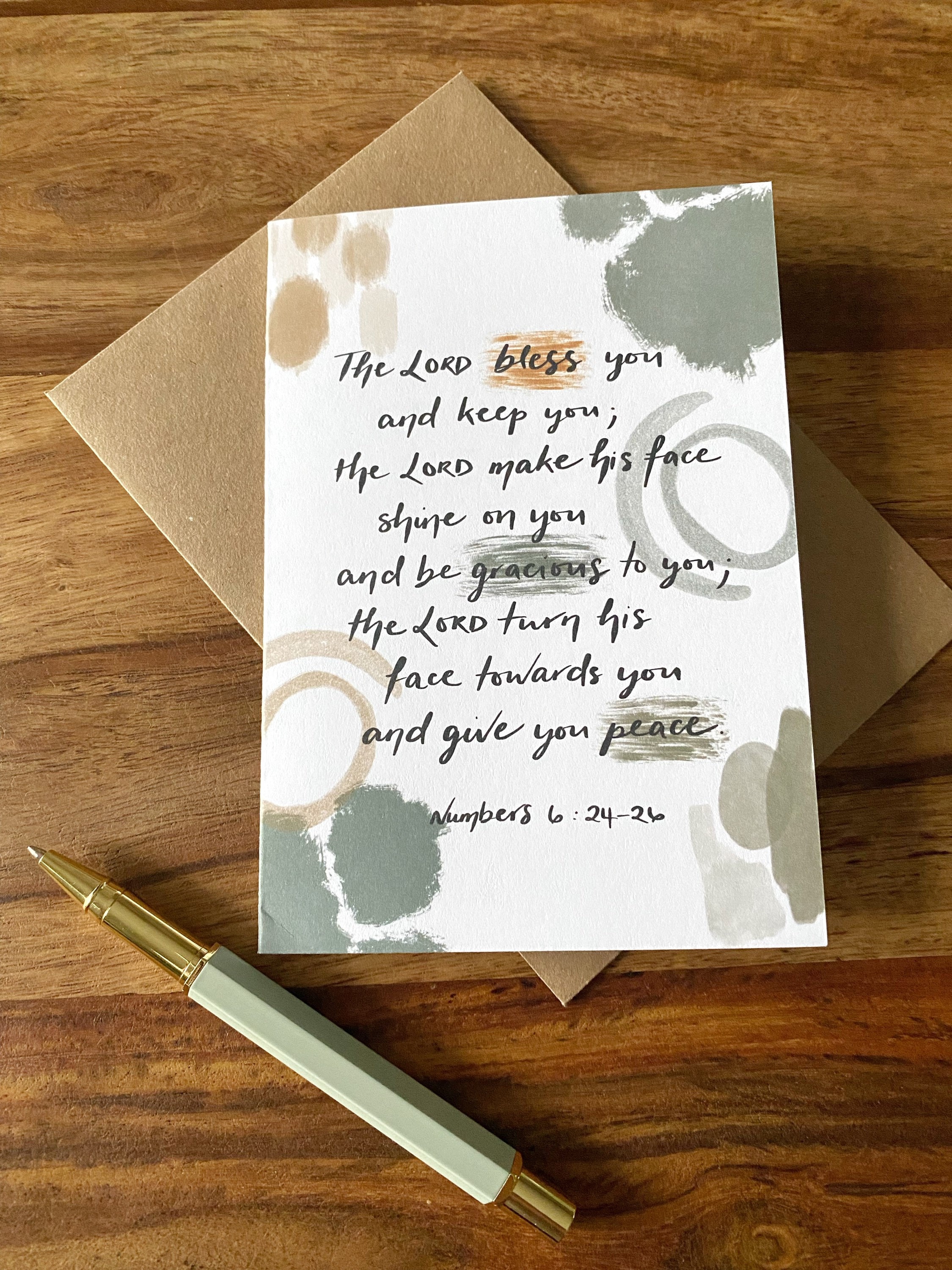 Bible Verse Card the Blessing Card Christian Greetings | Etsy