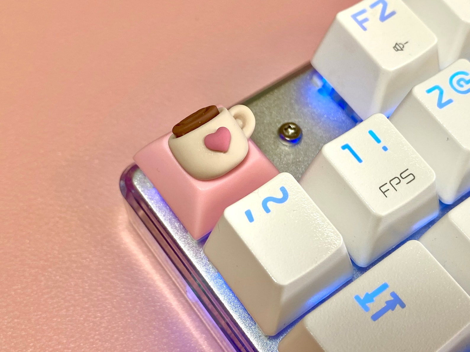 Latte Coffee Keycap Customizable Backlit for Mechanical - Etsy