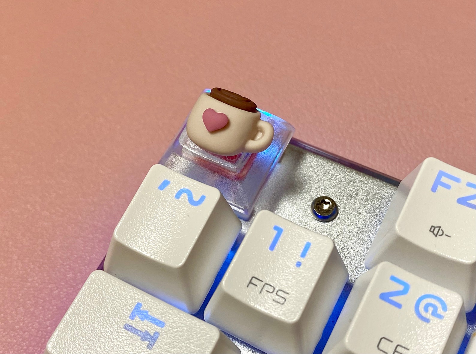 Latte Coffee Keycap Customizable Backlit for Mechanical - Etsy