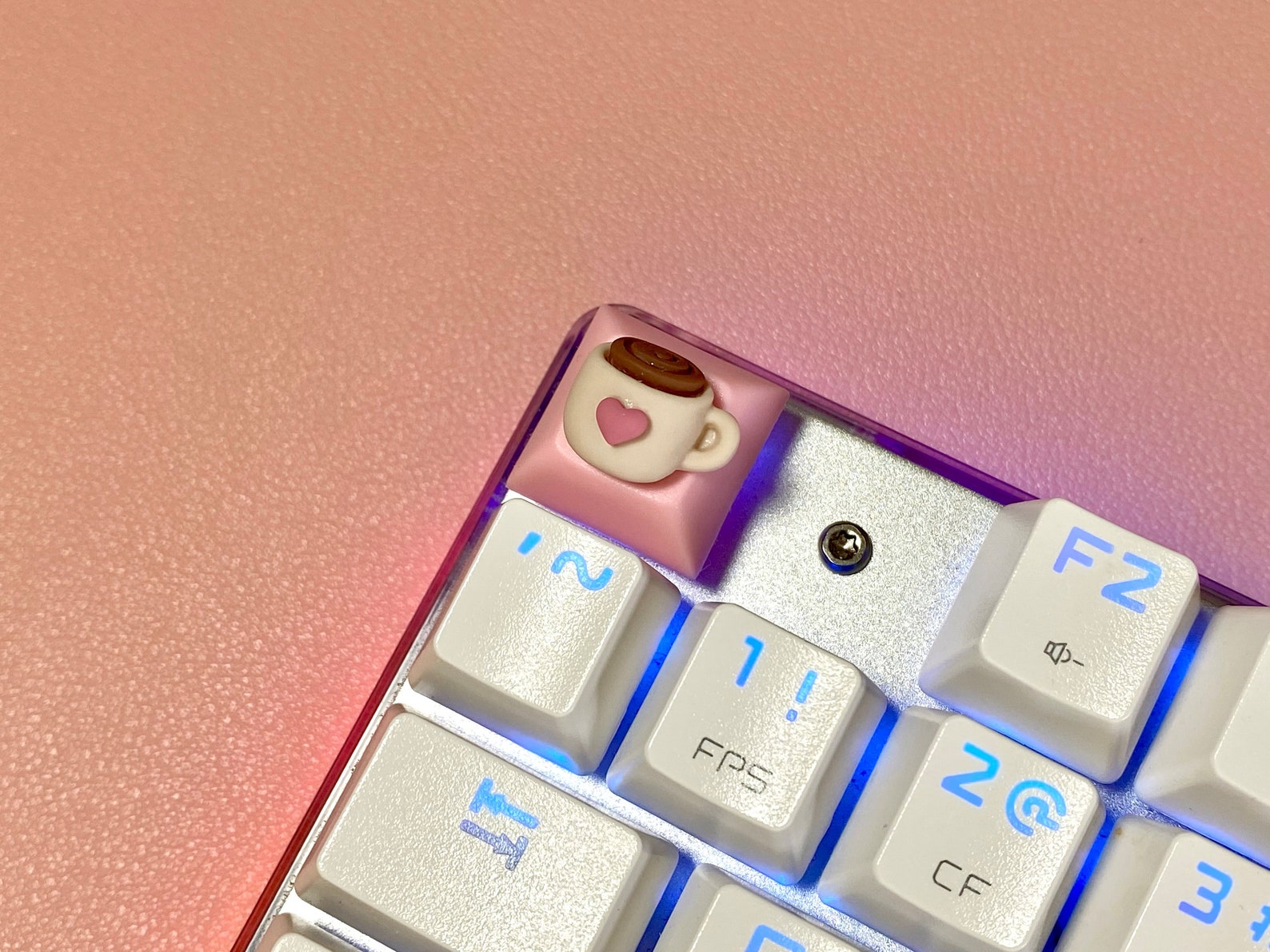 Latte Coffee Keycap Customizable Backlit for Mechanical - Etsy