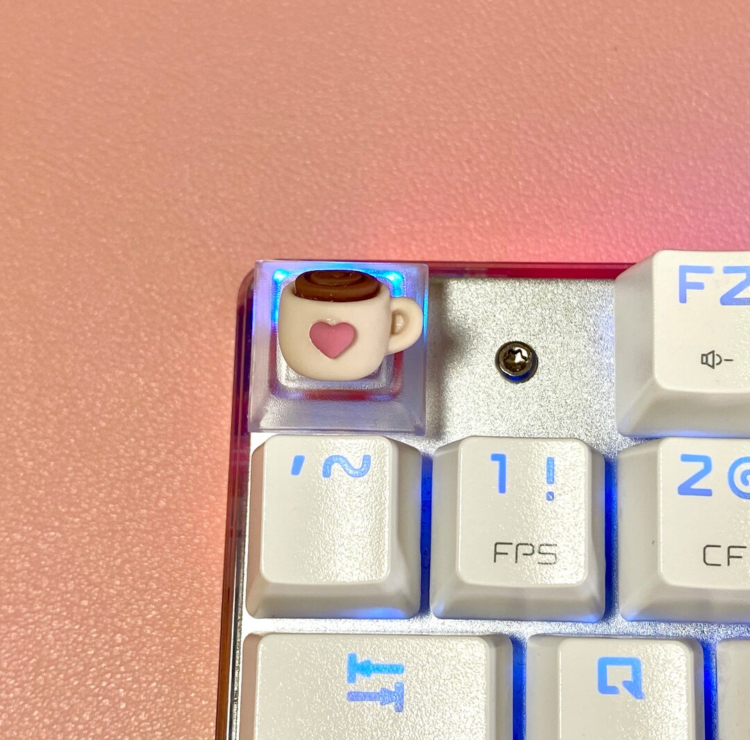 Latte Coffee Keycap Customizable Backlit for Mechanical - Etsy
