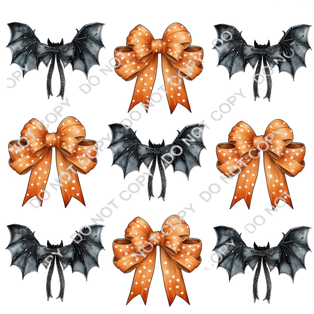 Bats & Bows PNG - Etsy
