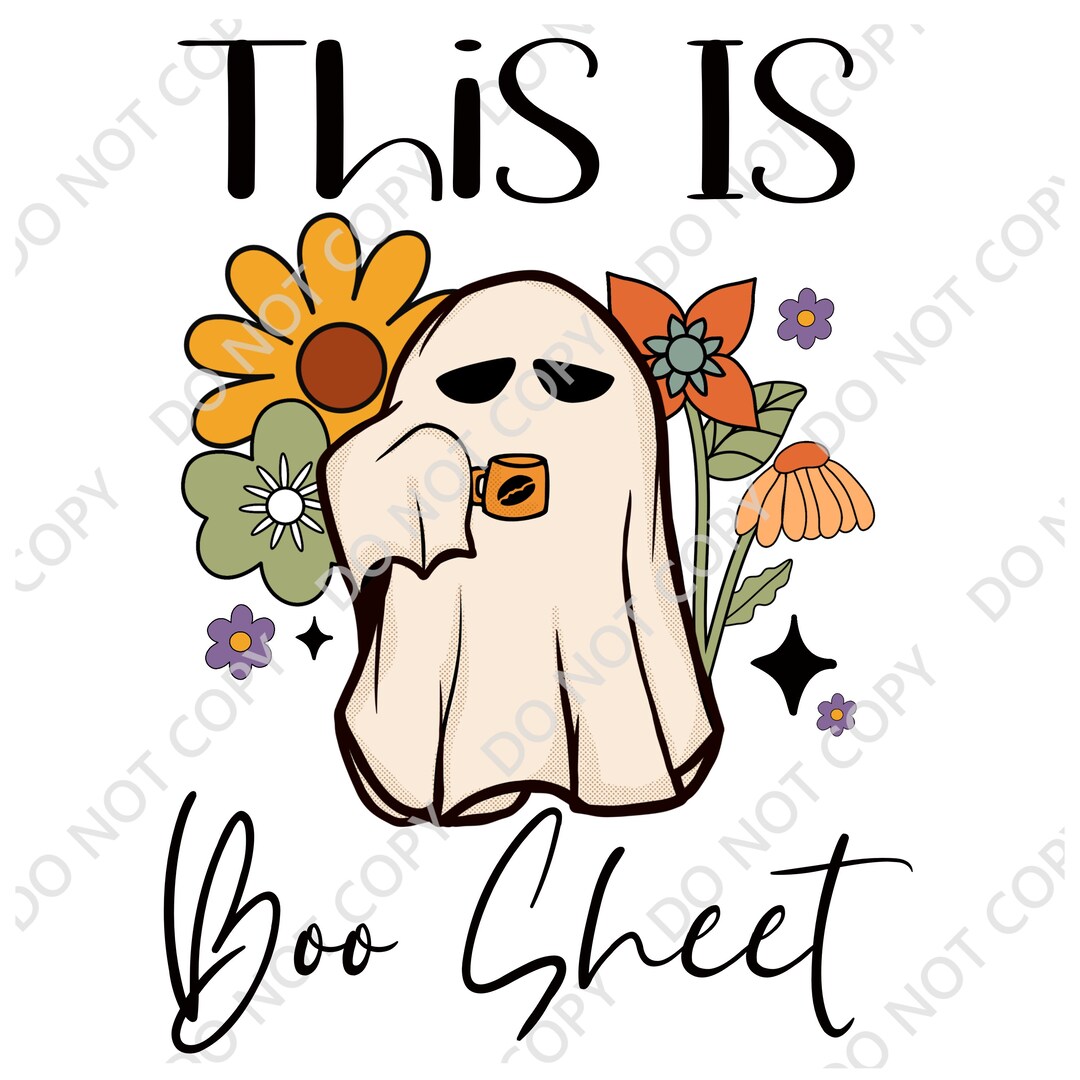 Boo Sheet Halloween PNG Sublimation - Etsy