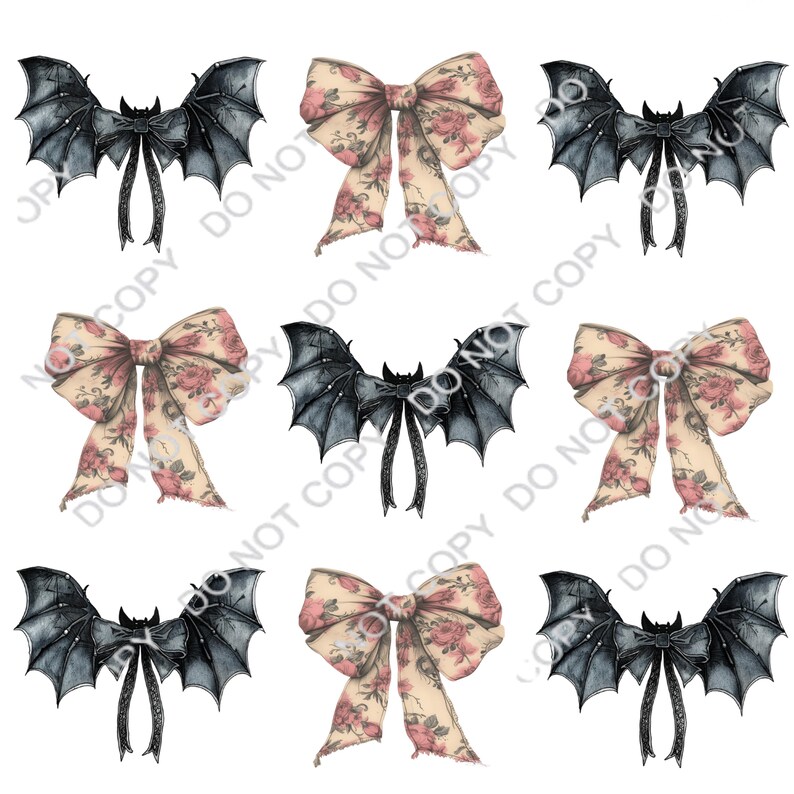 Bat Bow Retro - Etsy