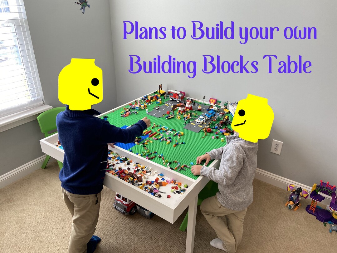 Building Bricks Activity Table Plans - Etsy