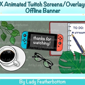 3 X Animated Twitch Screens / Overlays Plus 1 Offline Banner - Switch ...