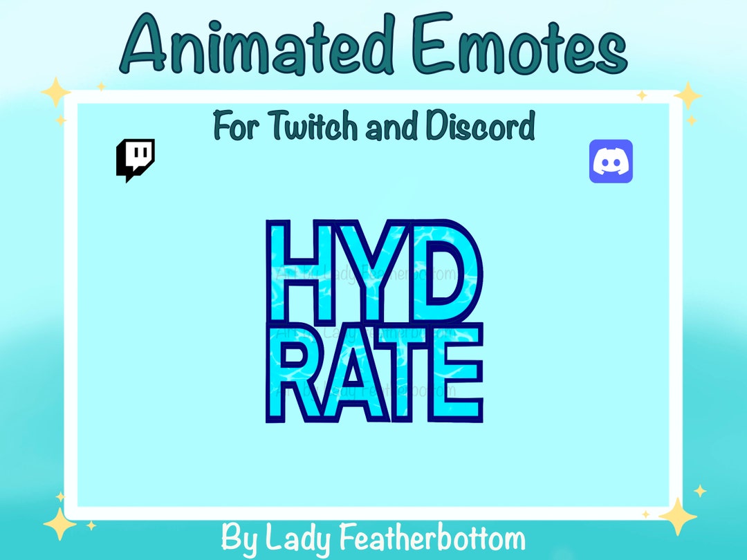 ANIMATED Emote - Hydrate Water - for Twitch & Discord - Etsy
