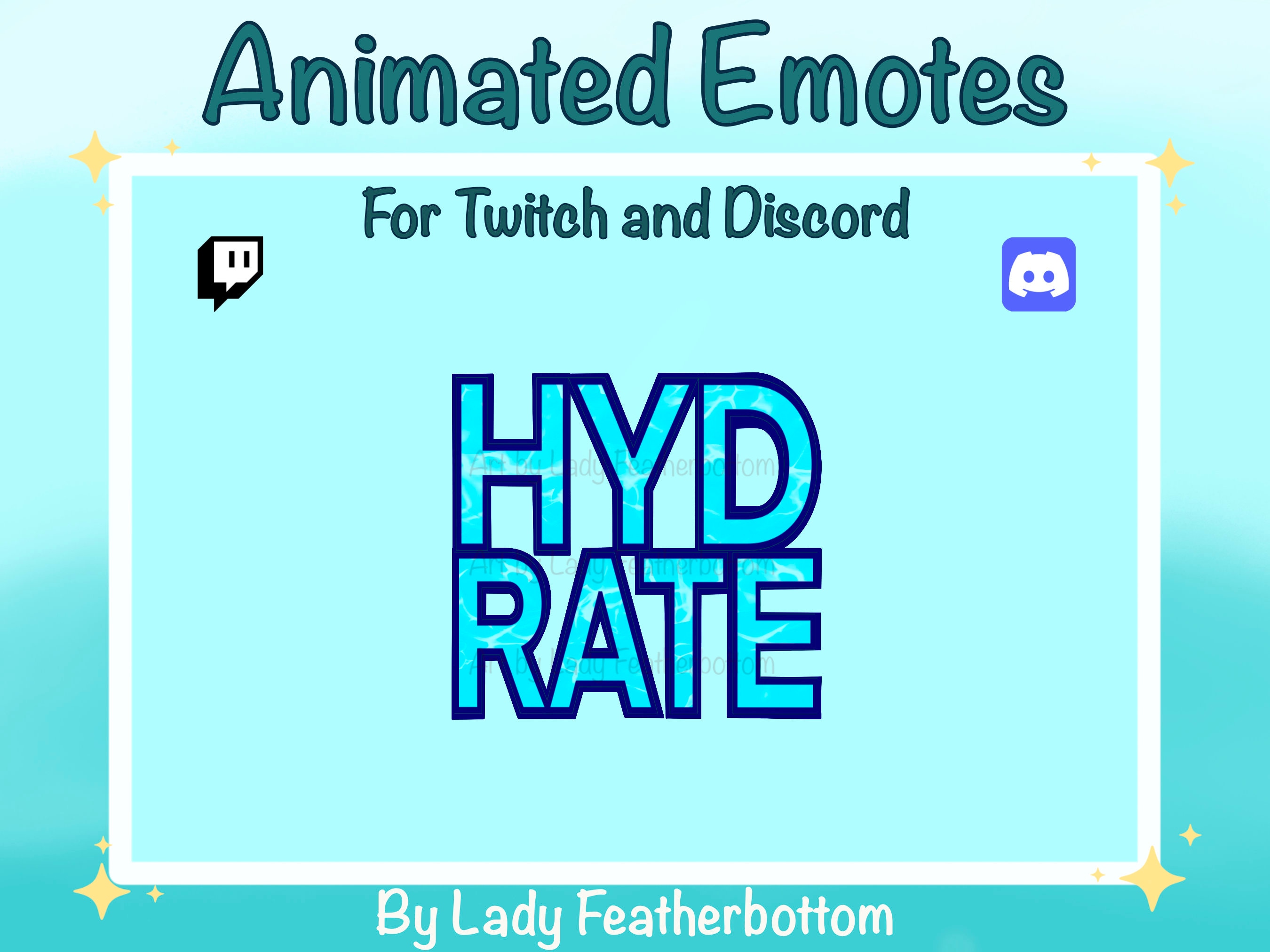 ANIMATED Emote - Hydrate Water - for Twitch & Discord - Etsy