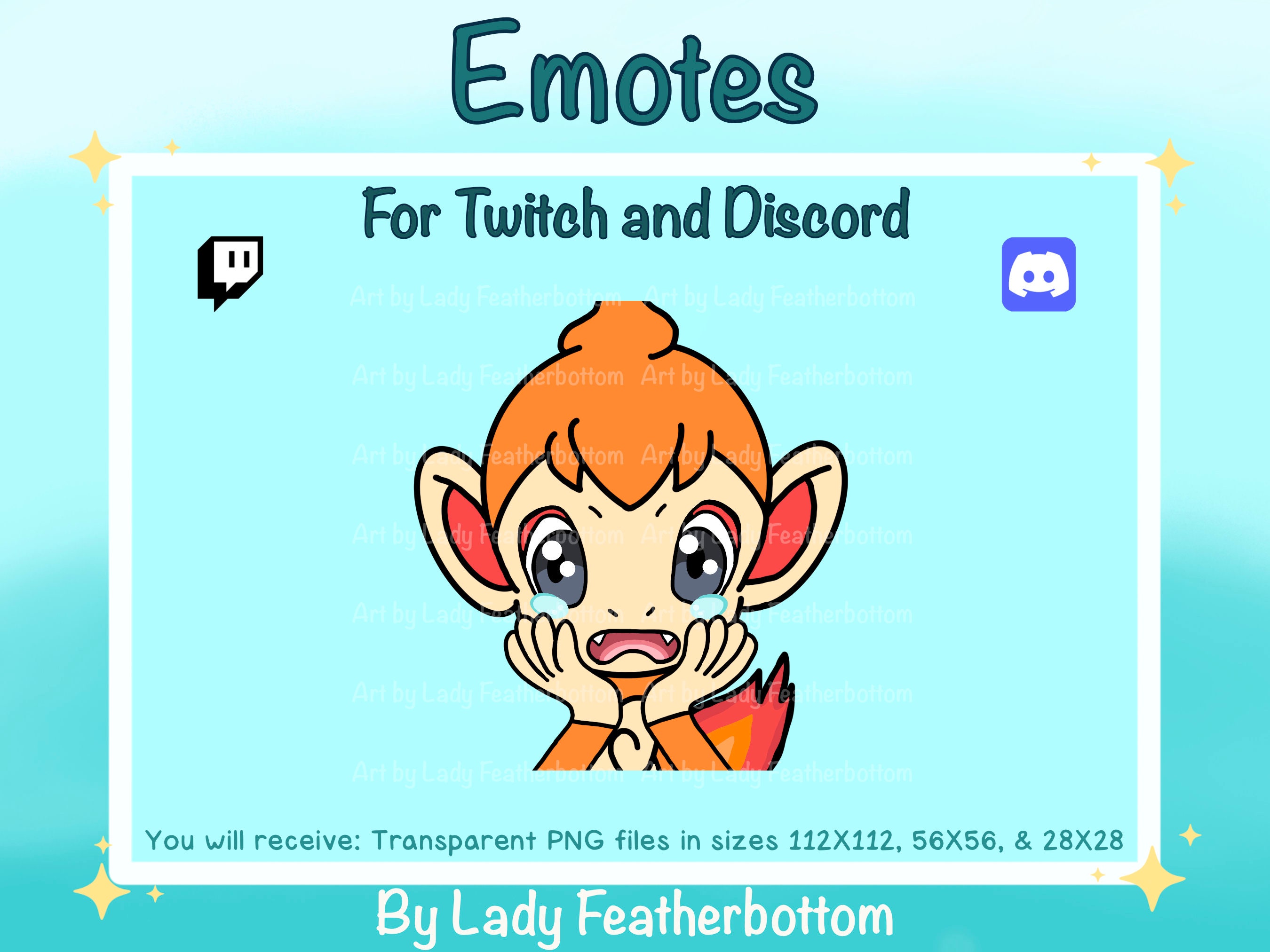 Emote Sad Chimchar twitch/discord,etc. - Etsy