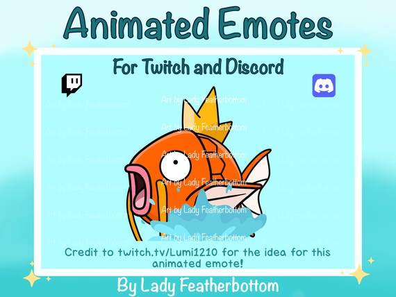 ANIMATED Emote Magikarp Splash Magikarp Raid for Twitch - Etsy
