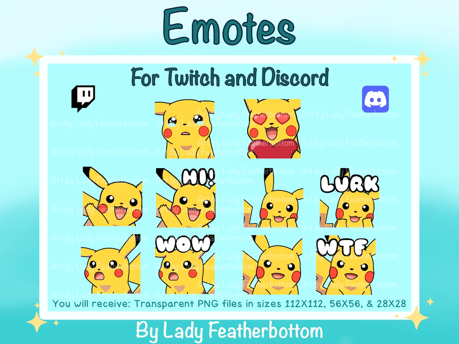 6 X Emote Pack W/ & W/out Text - (twitch/discord,etc.) - Etsy
