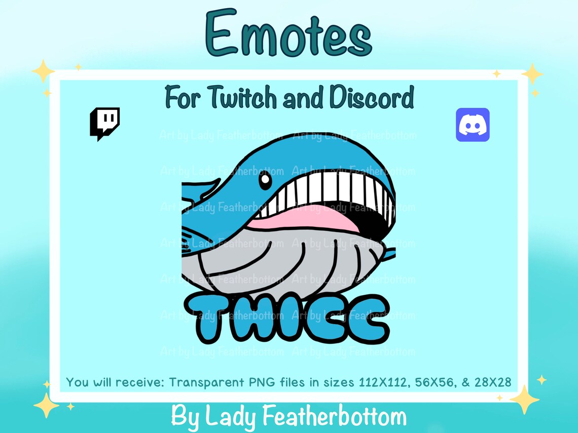 Emote Thicc Wailord twitch/discord,etc. - Etsy