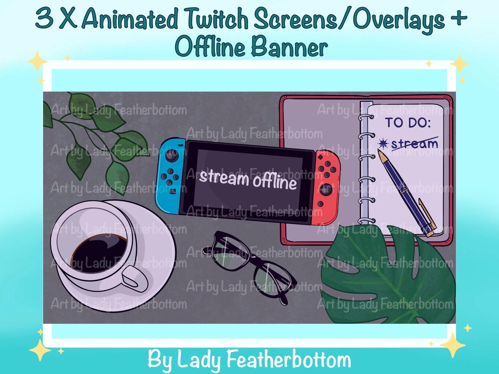 3 X Animated Twitch Screens / Overlays Plus 1 Offline Banner - Switch ...