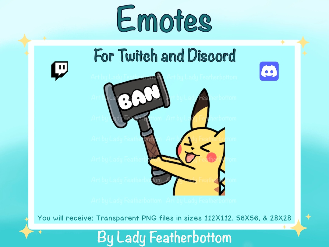 Emote - Ban Hammer - (twitch/discord,etc.) - Etsy