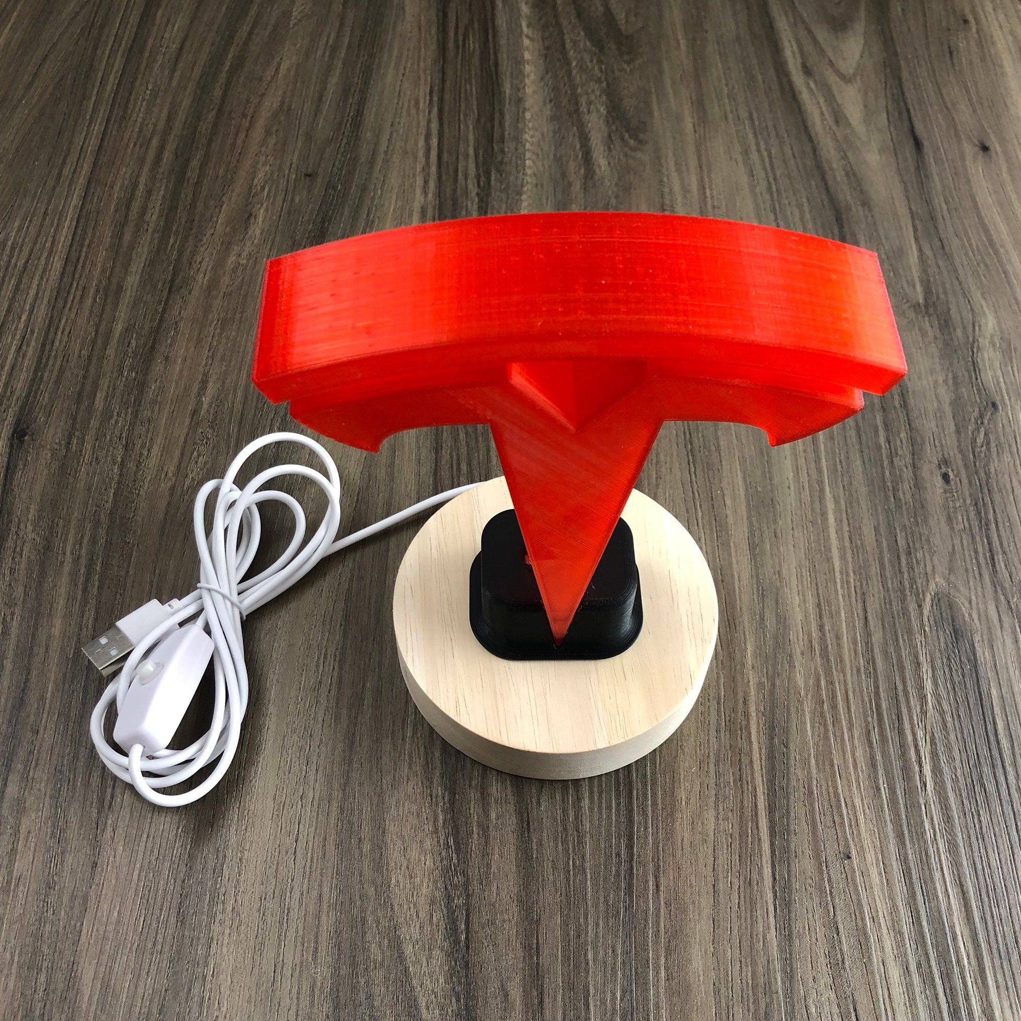 Tesla LED Emblem Lamp, 3D Printed - Etsy