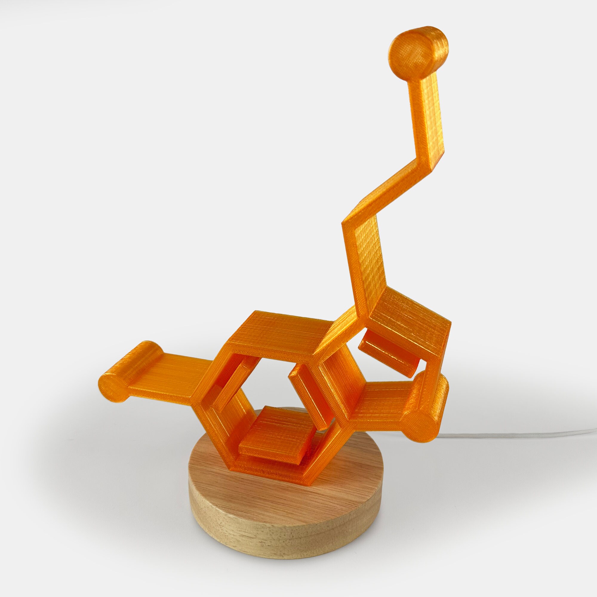 Serotonin Lamp 3D Printed Mood Lamp Table Lamp Desk Lamp Orange Lamp ...