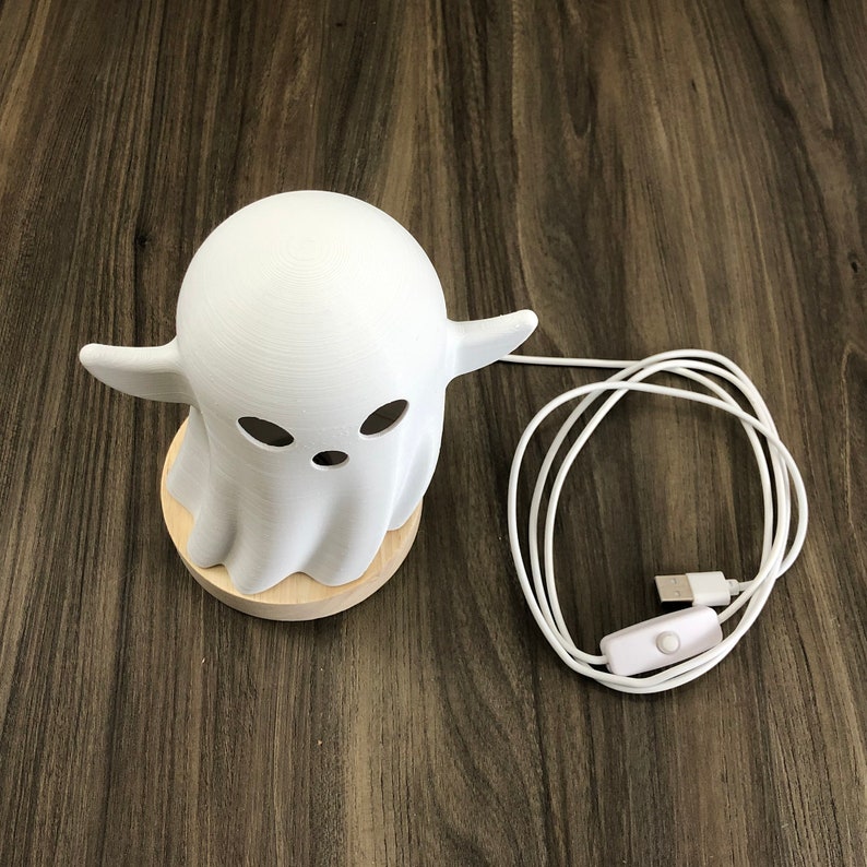 Adorable LED Ghost Lamp 3D Printed - Etsy