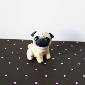 Mini Pug Resin Hand Sculpted and Cast Collectible - Etsy