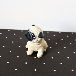 Mini Pug Resin Hand Sculpted and Cast Collectible - Etsy