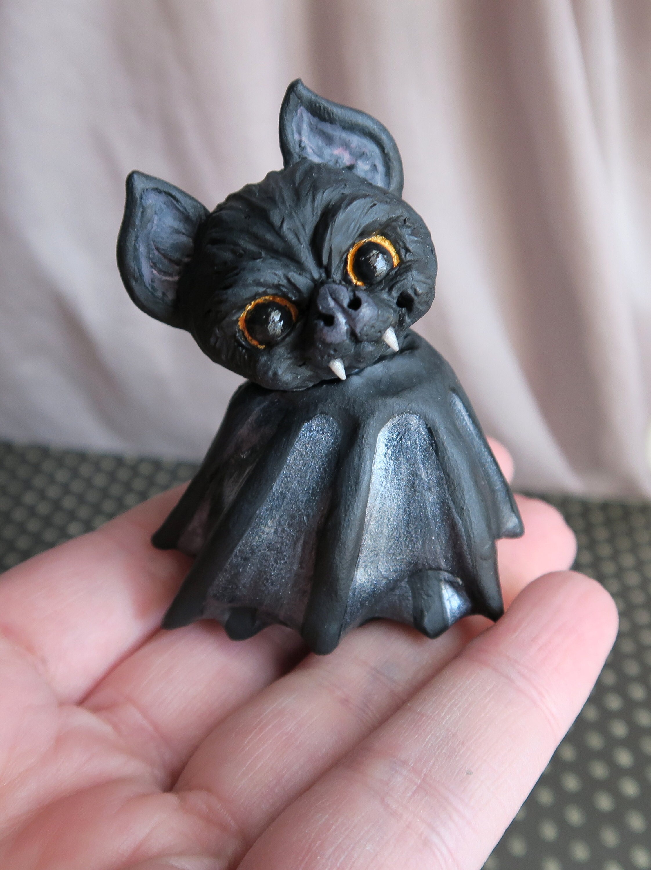 Cheeky Little Bat Handmade Furever Clay Collectible - Etsy