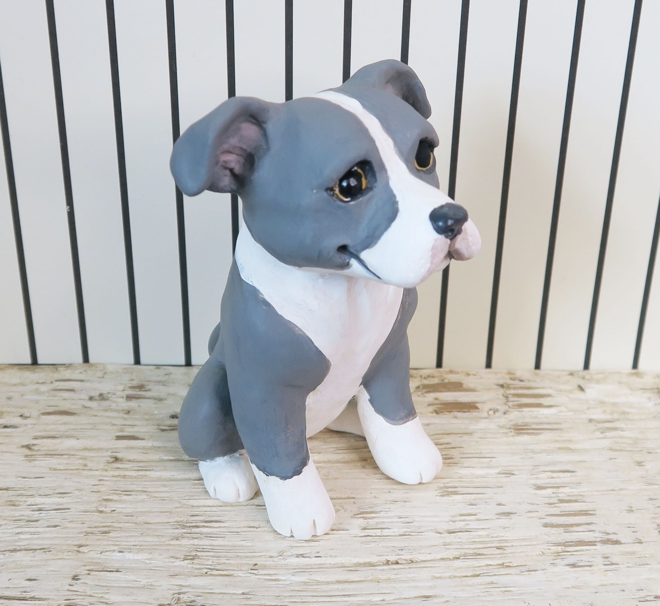 Pitbull Resin Hand Sculpted and Cast Collectible - Etsy UK
