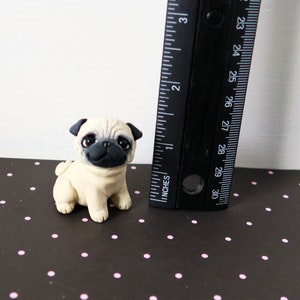 Mini Pug Resin Hand Sculpted and Cast Collectible - Etsy