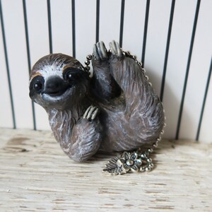 Sloth Key Chain Handmade Resin Sculptures - Etsy
