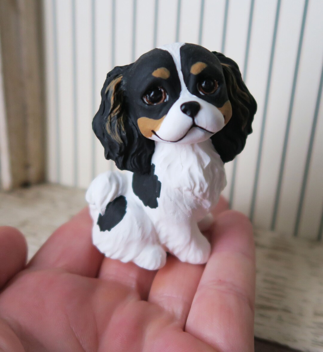 Tri Cavalier King Charles Spaniel Handmade Resin Fureverclay ...