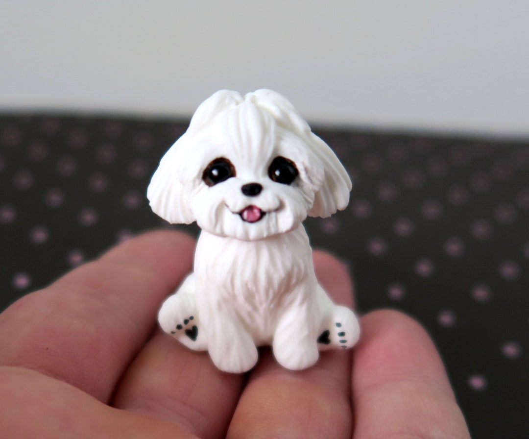 Mini Maltese Resin Hand Sculpted and Cast Collectible - Etsy