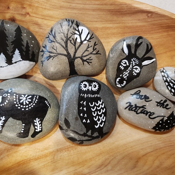 Hand Painted Stones - Etsy