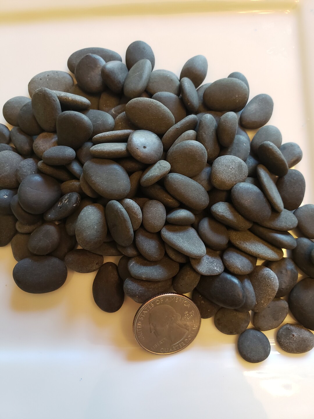 Tiny Black Pebbles (150 Pieces), Craft Stones, Pebble Art Supply, Tiny ...
